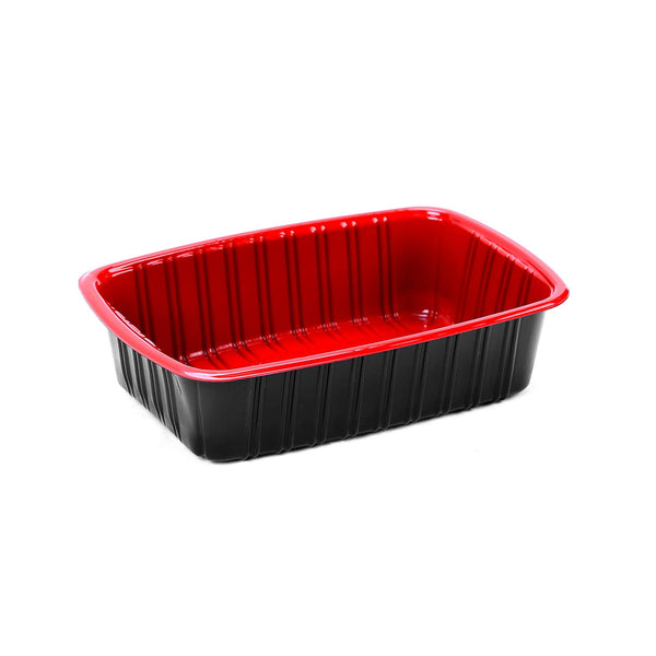 Red & Black Base Container 1000 ML With Lids 300 Pieces – hotpack.com.sa
